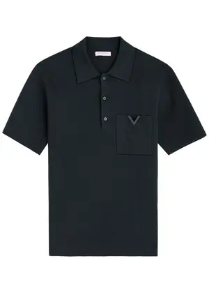 Valentino Garavani Logo Cotton-blend Polo Shirt