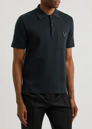 Valentino Garavani Logo Cotton-blend Polo Shirt