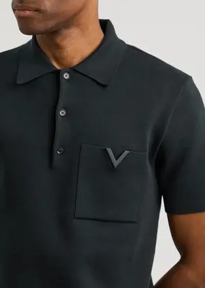 Valentino Garavani Logo Cotton-blend Polo Shirt