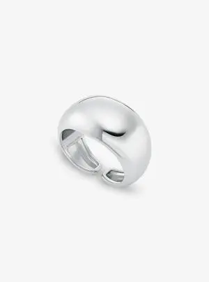 Michael Kors Large Precious Metal-plated Brass Bubble Cuff - Silver