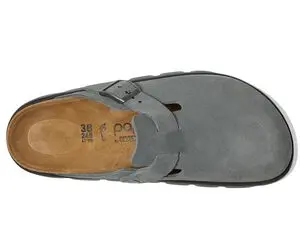 BIRKENSTOCK Boston Chunky Suede Clogs - Gray