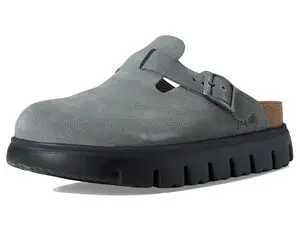 BIRKENSTOCK Boston Chunky Suede Clogs - Gray