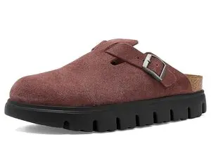 BIRKENSTOCK Boston Chunky Suede Clogs - Pepper