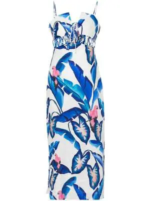 Farm Rio Foliage Maxi Dress - White