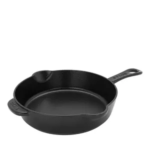 STAUB Cast Iron 8.5 Traditional Deep Skillet - Black