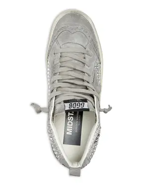 GOLDEN GOOSE Mid Star Embellished Mid Top Sneakers - Silver