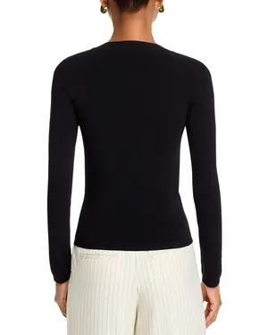L'Agence Gretchen Knit Top - Black/gold
