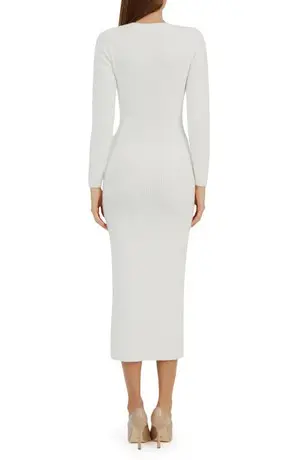 Bardot Kavala Long Sleeve Rib Sweater Dress