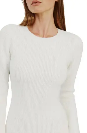 Bardot Kavala Long Sleeve Rib Sweater Dress
