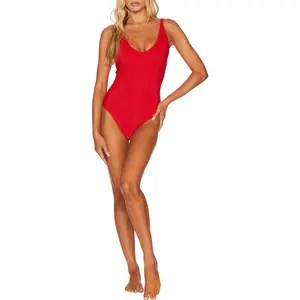 Beach Riot Reese Rib One-piece Swimsuit - Red