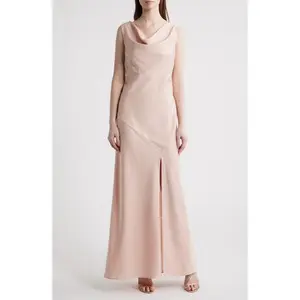 Blush Satin Evening Dresses