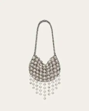 Rabanne Rabanne 1969 Moon Strass Filet Shoulder Bag - Silver