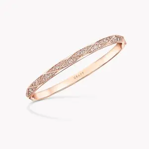 Graff Laurence Signature Pavé Diamond Bangle - Rose Gold