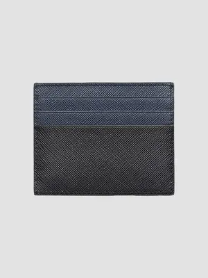 Prada Saffiano Leather Card Holder - Black
