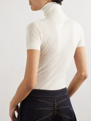 Alaïa Wool-jersey Turtleneck Bodysuit