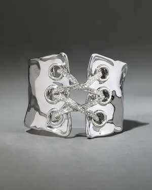 Alexis Bittar Solanales Lace Up Cuff Bracelet - Silver