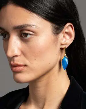 Alexis Bittar Alexis Bittar Luminous Lucite Petal Leverback Earrings Cerulean