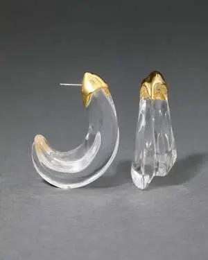 Alexis Bittar Liquid Lucite Wave Hoop Earrings