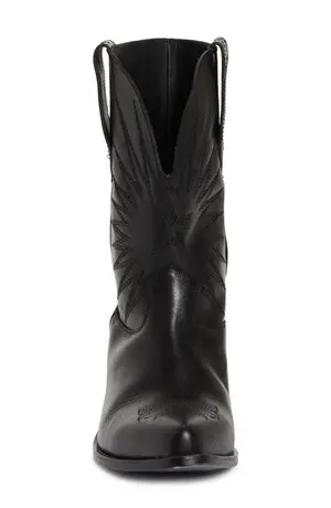 GOLDEN GOOSE Wish Star Pointed Toe Western Boots - Black