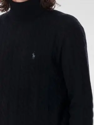 Polo Ralph Lauren Cable Knit Turtleneck Sweater - Black