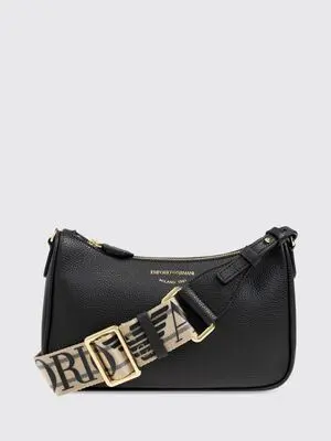 Emporio Armani Mini Bag With Logo Strap - Black