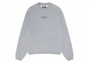 StÜssy Raglan Sleeve Crewneck - Grey Heather