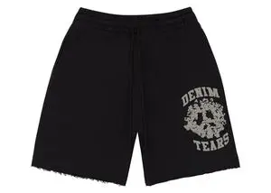 DENIM TEARS Denim University Sweat Shorts - Black