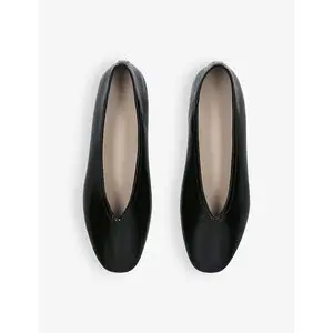 Le Monde Beryl Luna Pointed-toe Leather Pumps - Black