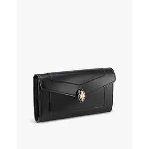 BVLGARI Serpenti Forever Large Leather Wallet - Black