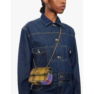 Vivienne Westwood Check-Print Wool-Blend Cross-Body Bag In