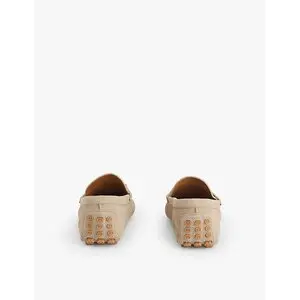 Gucci Monogram-pattern Leather Loafers - Oatmeal