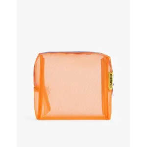 SELFRIDGES Embroidered-tag Sheer Nylon Wash Bag