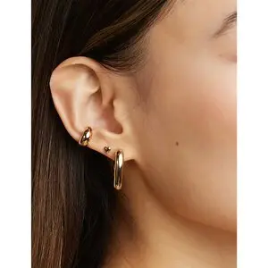 ASTRID & MIYU Heart 18ct Yellow Gold-plated Sterling Silver Stud Earrings
