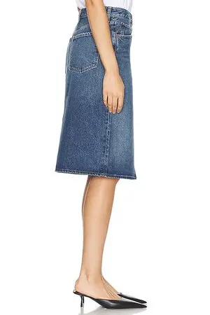 AGOLDE Gaia Denim Skirt With Front Vent