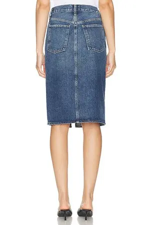 AGOLDE Gaia Denim Skirt With Front Vent
