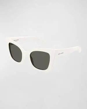 Saint Laurent Fashion Show Bio Nylon Cat-eye Sunglasses - Ivory