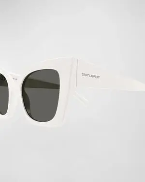 Saint Laurent Fashion Show Bio Nylon Cat-eye Sunglasses - Ivory