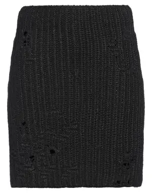 JW Anderson Distressed Cable-knit Pencil Skirt - Black