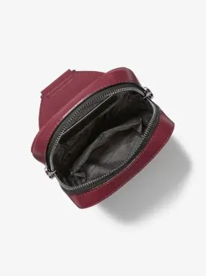 Michael Kors Rivington Leather Sling Pack In Red - 80% Off