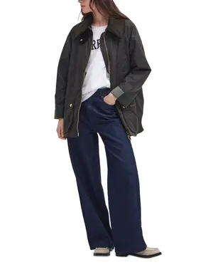 Barbour Allerston Waxed Coat - Olive/ancient