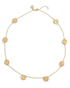 ANABEL ARAM Butterfly Coin Necklace - Gold