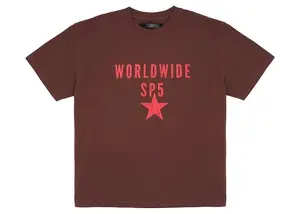 SP5DER Oversized Worldwide Sp5 Tee Shirt - Chocolate