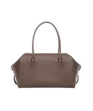 THE ROW E/w Leather Bowling Bag - Grey