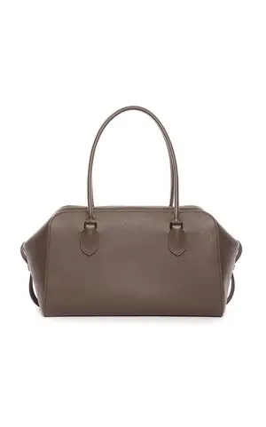THE ROW E/w Leather Bowling Bag - Grey