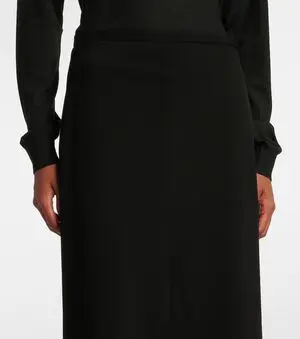 THE ROW Matias Wool-blend Midi Skirt