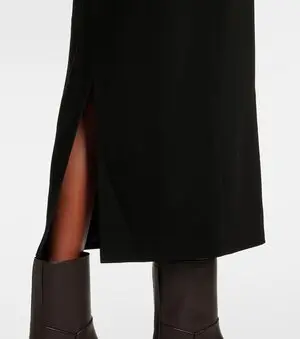 THE ROW Matias Wool-blend Midi Skirt