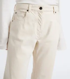 THE ROW Riáco Mid-rise Straight Jeans In Ecru - White