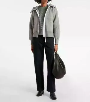 Canada Goose Wool-blend Bomber Jacket - Grey