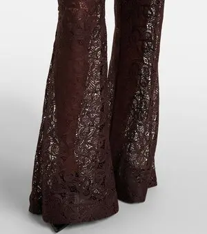 Zimmermann Lace Flared Trousers - Brown