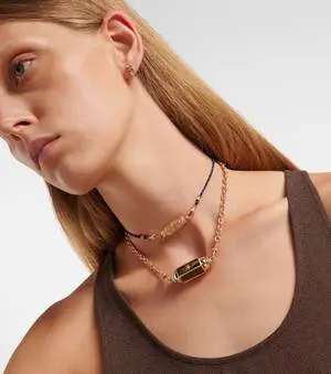MARIE LICHTENBERG Jumbo Pendant Necklace With Diamonds